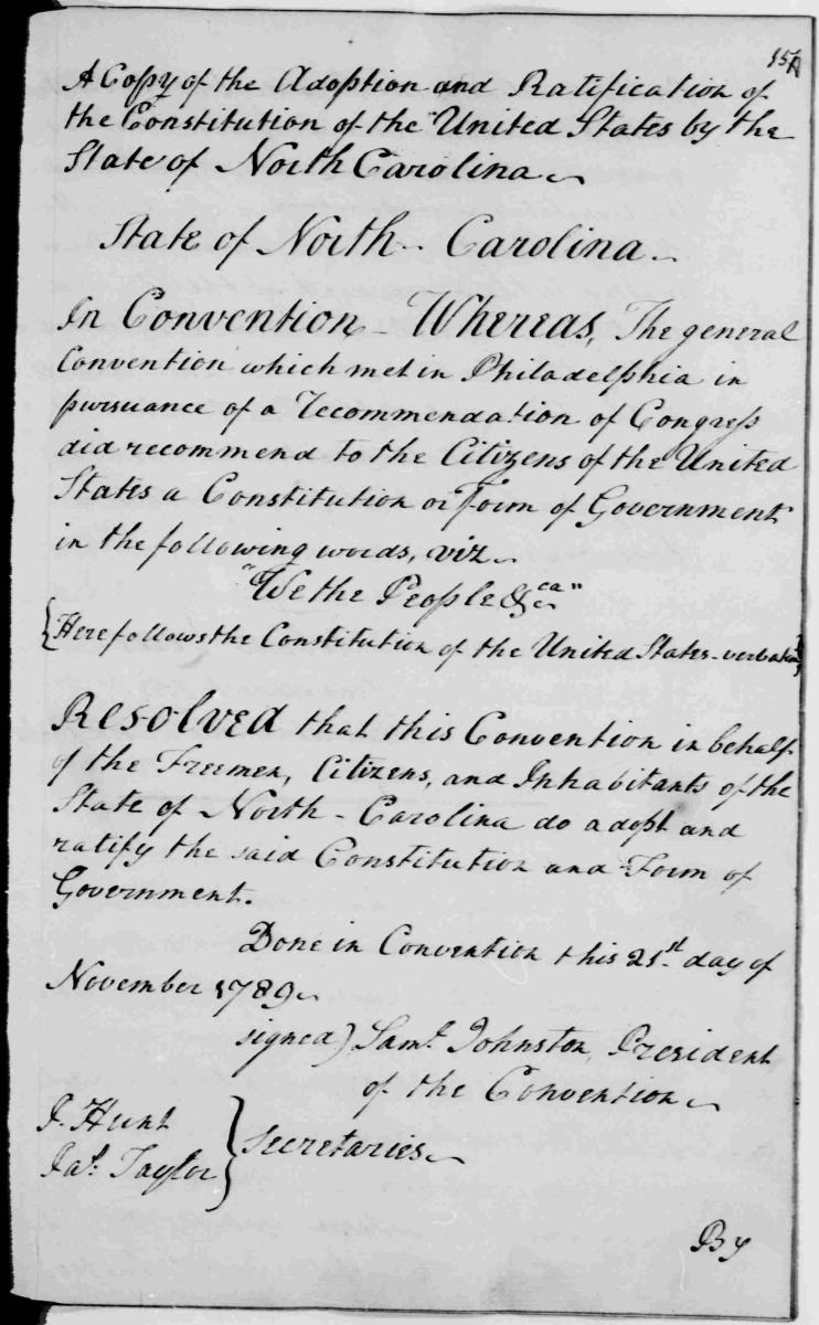 Convention of 1789 | NCpedia