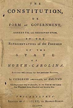Primary Source: The North Carolina Constitution and