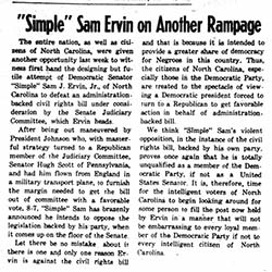 Interpreting Historical Figures: Senator Sam Ervin