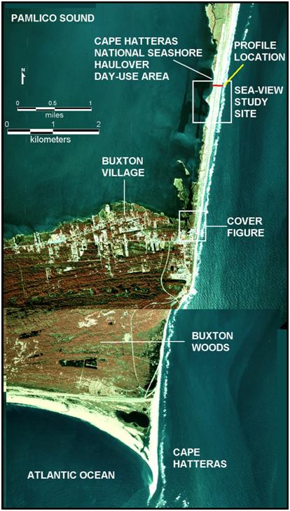 Aerial photograph of Avon-Buxton barrier island segment | NCpedia