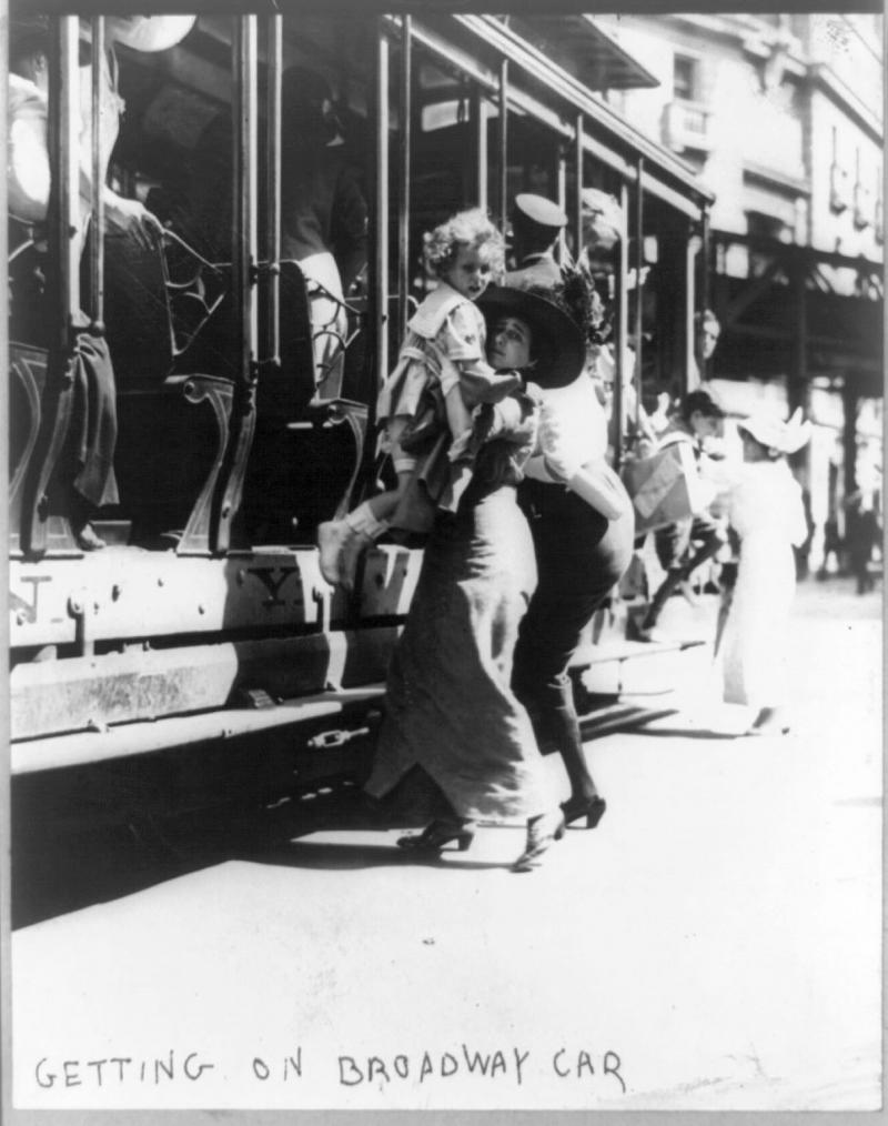 Getting on the Broadway car | NCpedia