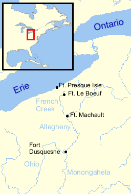 French forts in the Ohio Valley, 1754 | NCpedia