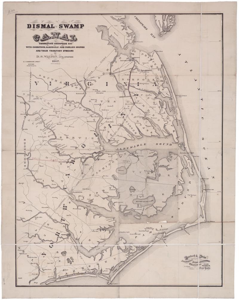 Map of the Dismap Swamp Canal, 1867 | NCpedia