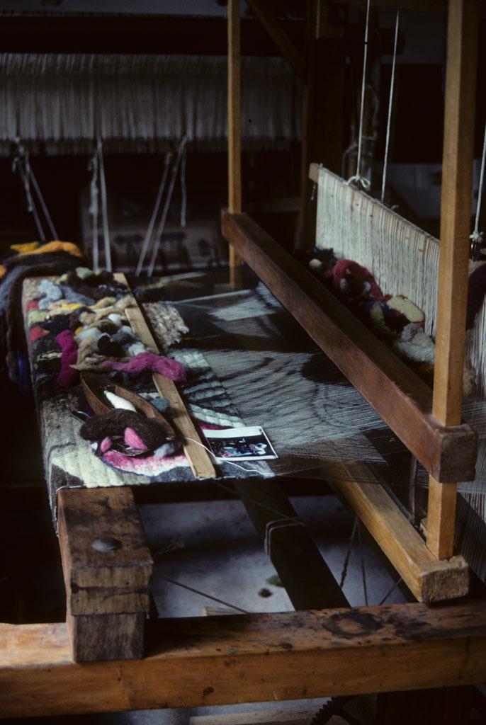 A foot-powered loom in Quito, Ecuador | NCpedia