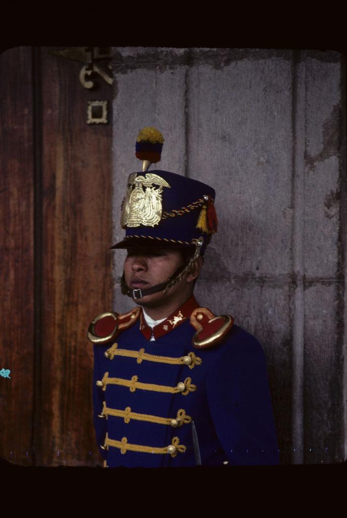 Palace guard in Quito, Ecuador | NCpedia