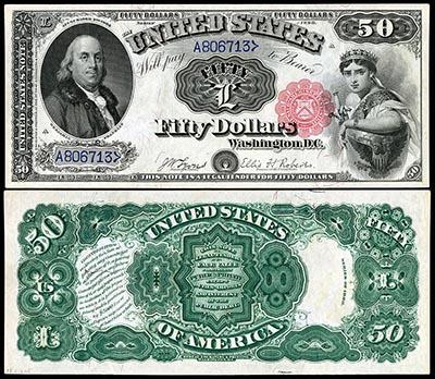 Series 1880 United States $50 Banknote | NCpedia