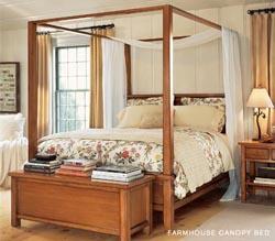 Farmhouse canopy bed from Pottery Barn | NCpedia