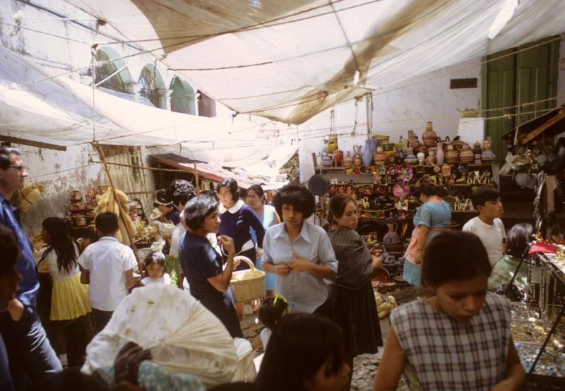 Busy market in Taxco, Mexico | NCpedia