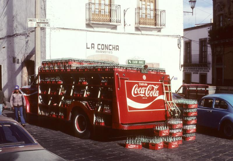 Coca-cola delivery truck in Guanajuato, Mexico | NCpedia