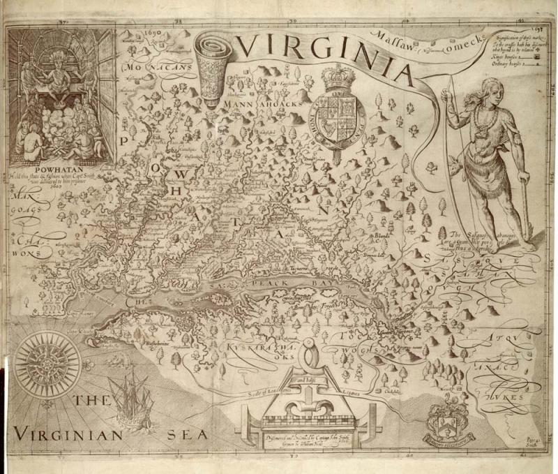 John Smith's map of Virginia | NCpedia