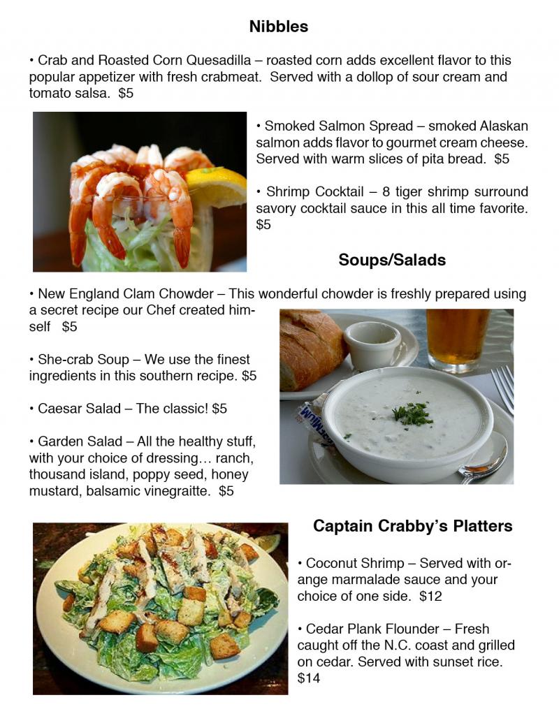 Student work: Seafood menu | NCpedia