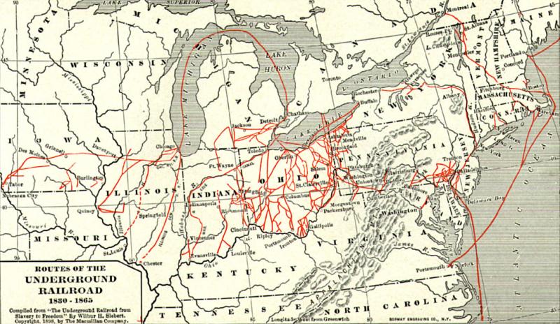 Blank Underground Railroad Map