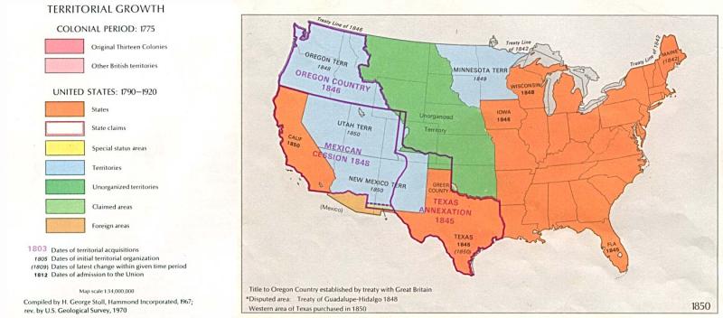 Regions Of The Us 1850