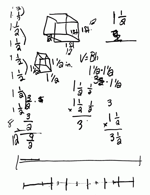 Student Work: large and small cubes work page 1 | NCpedia